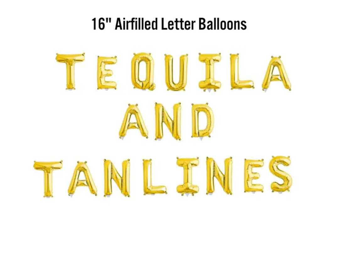 Tequila and Tanlines Balloon Sign Banner, Bridal Shower Decorations ...