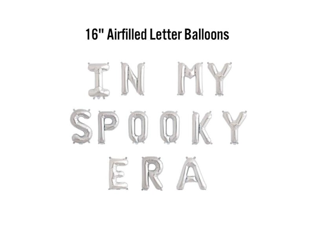 In My Spooky Era Banner, 16" Airfilled Balloon Sign, Eras Bride ...