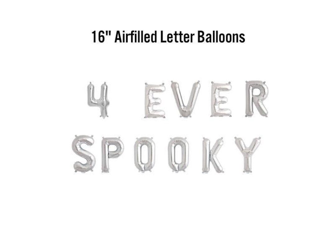 4 Ever Spooky Banner, 16" Airfilled Balloon Sign, Halloween 4th ...