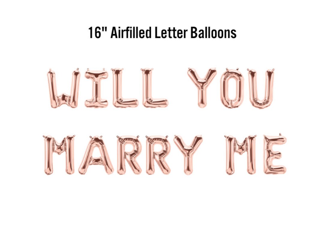 Will You Marry Me Banner, 16" Airfilled Balloon Sign, Marriage Proposal ...