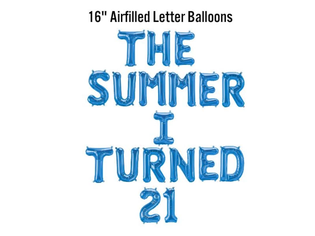 The Summer I Turned 21 Banner, 21st Birthday Decor Woman, Ocean Lake ...