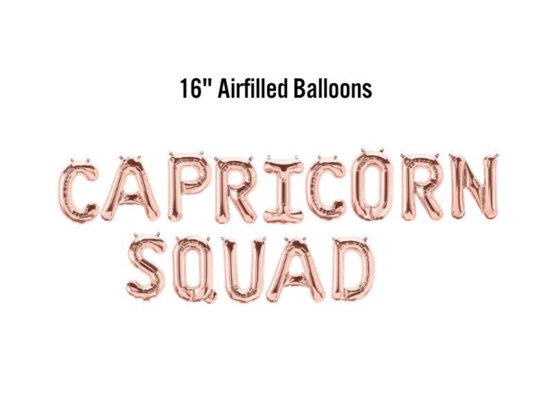 Capricorn Squad Banner, 16" Airfilled Balloon Sign, Big Capricorn ...