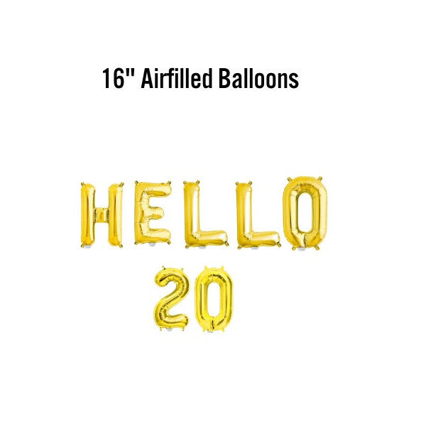 Hello 20 Party Supplies - Etsy