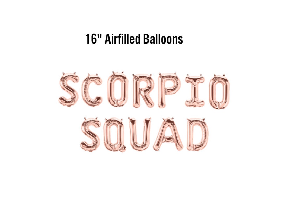Scorpio Squad Balloon Banner, Astrological Signs Party, Big Scorpio ...