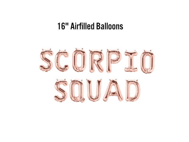 Scorpio Squad Balloon Banner, Astrological Signs Party, Big Scorpio ...