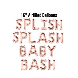 Splish Splash Baby Bash Banner, 16" Airfilled Balloons, Baby Shower ...