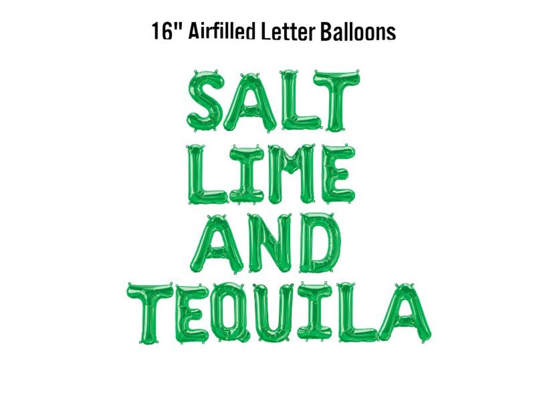 Salt Lime and Tequila Balloon Banner ,cinco De Mayo Party , Party ...