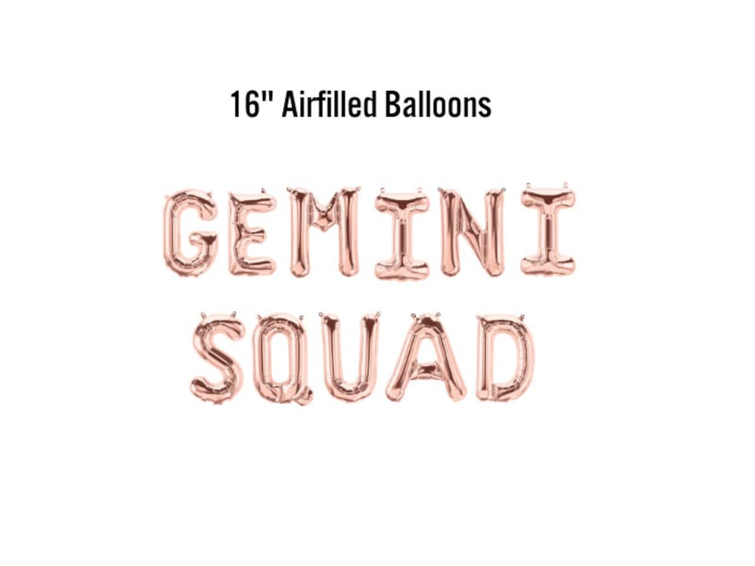 Gemini Squad Balloon Banner, Astrological Signs Party, Big Twin Energy ...