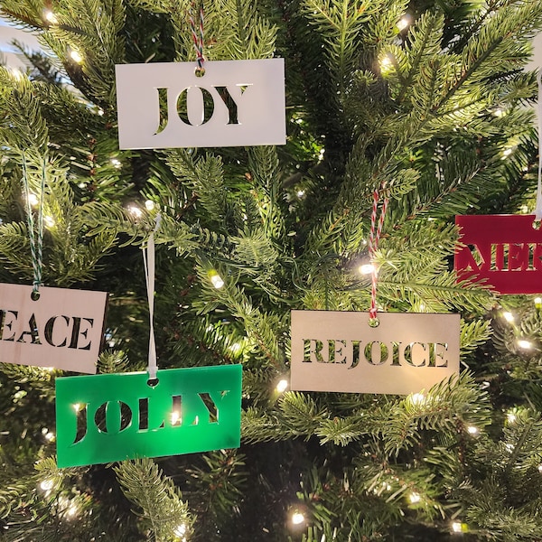 Word Ornaments - Etsy
