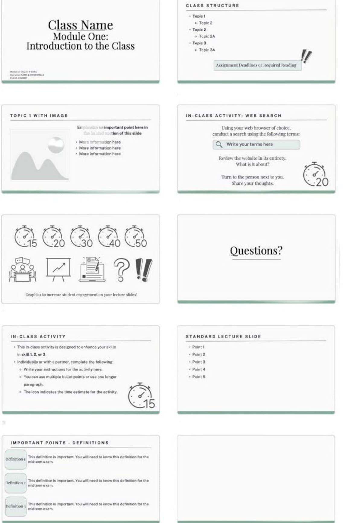 Powerpoint Presentation Template, Lecture Slides, University Educator ...