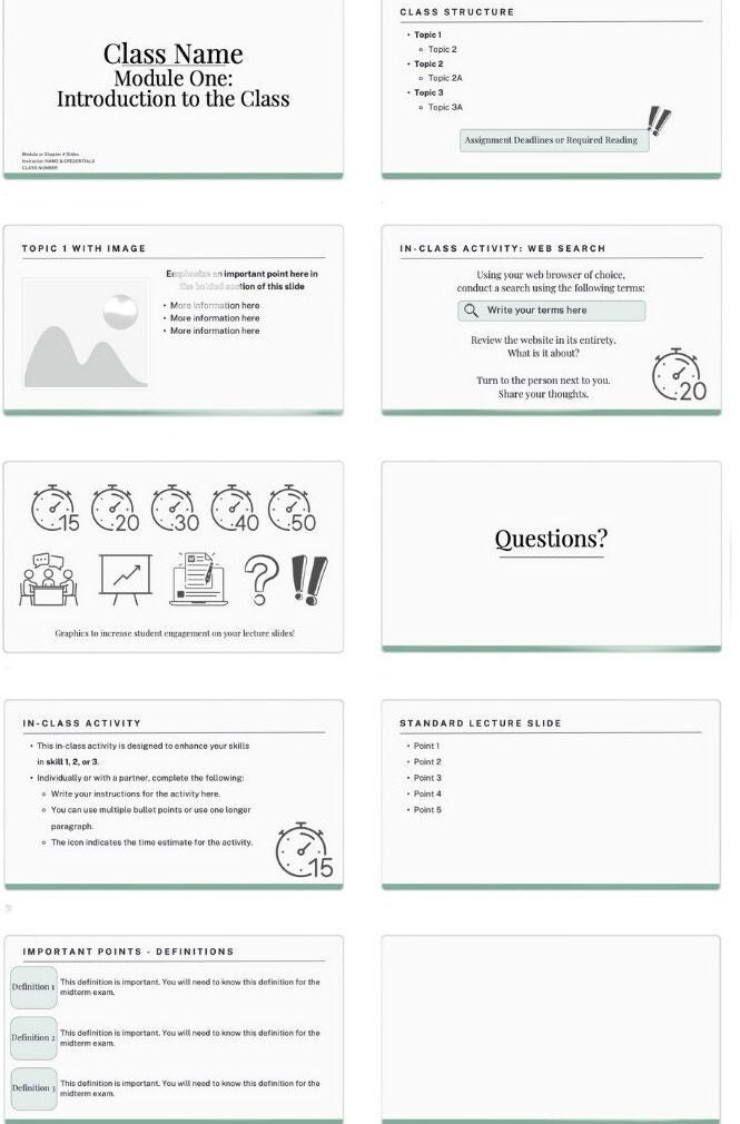 Powerpoint Presentation Template, Lecture Slides, University Educator ...