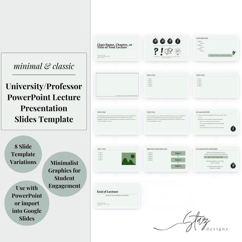 Powerpoint Presentation Template, Lecture Slides, University Educator ...
