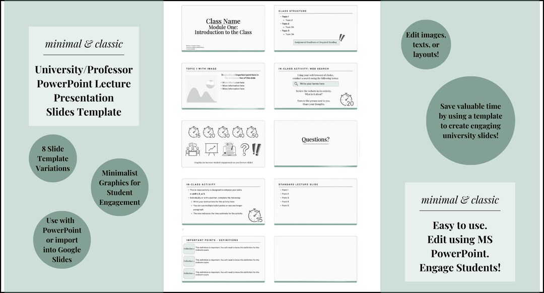 Powerpoint Presentation Template, Lecture Slides, University Educator ...