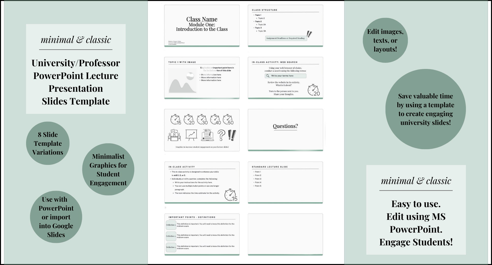 Powerpoint Presentation Template, Lecture Slides, University Educator ...