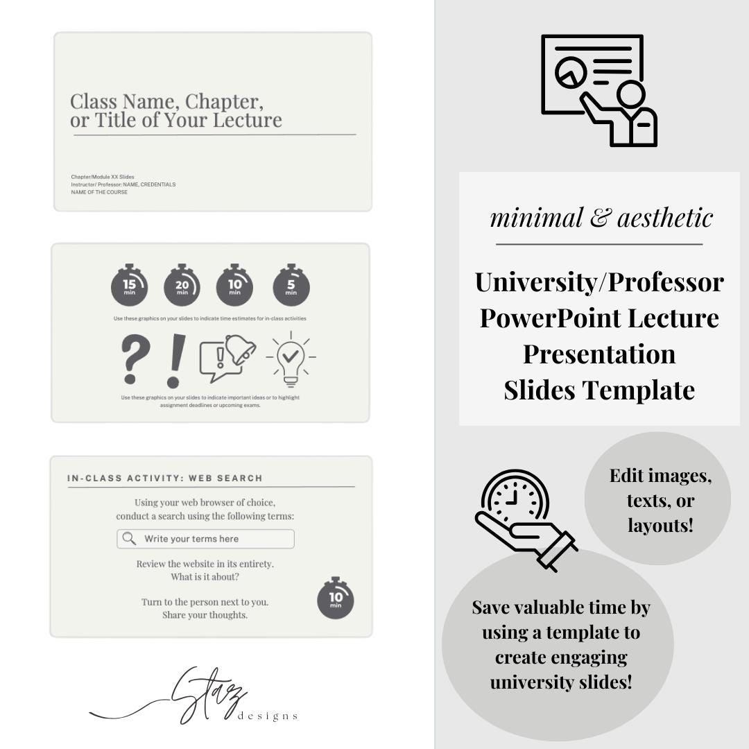 Minimalist Lecture Powerpoint Template: University Professor Slides ...