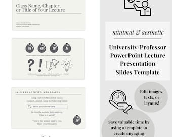 Powerpoint Presentation Template, Lecture Slides, University Educator ...
