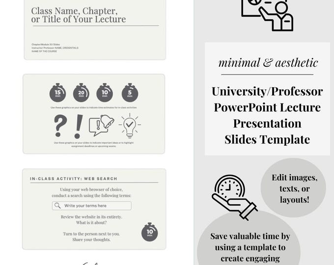 Powerpoint Presentation Template, Lecture Slides, University Educator ...