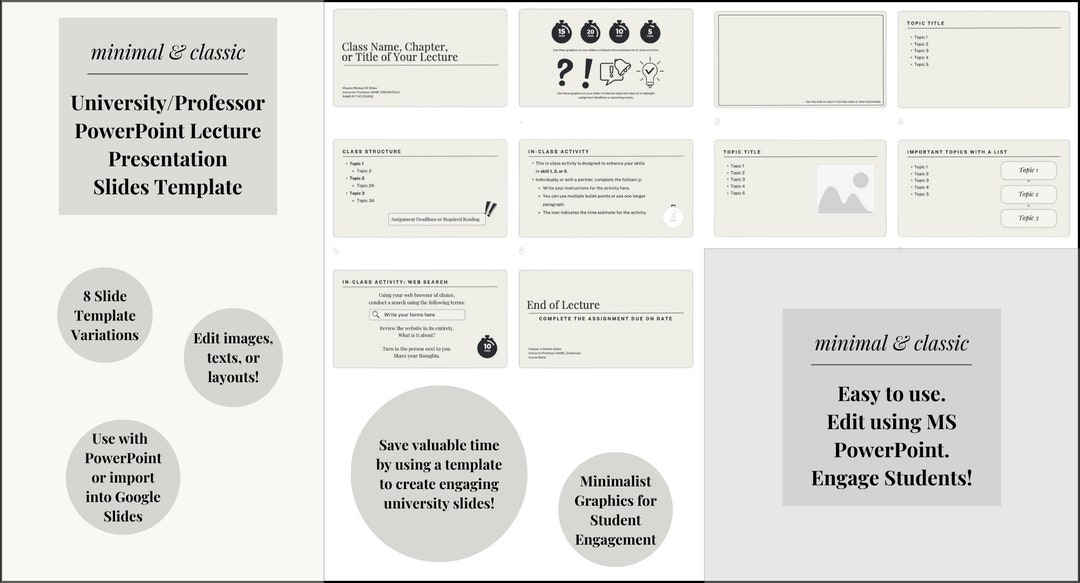 Powerpoint Presentation Template, Lecture Slides, University Educator ...