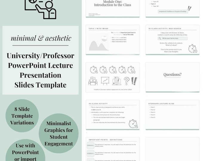 Powerpoint Presentation Template, Lecture Slides, University Educator ...