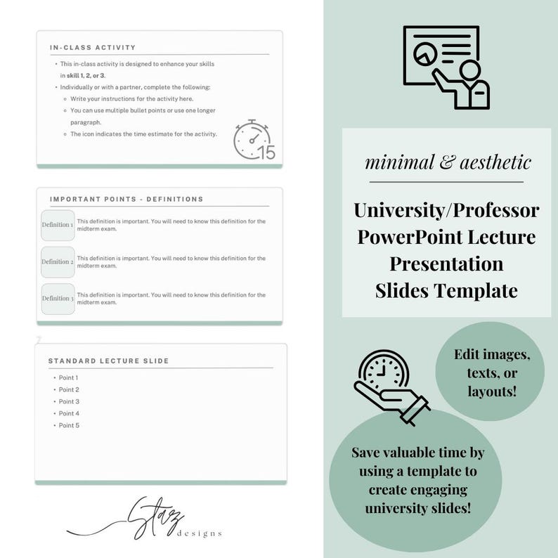 Powerpoint Presentation Template, Lecture Slides, University Educator ...