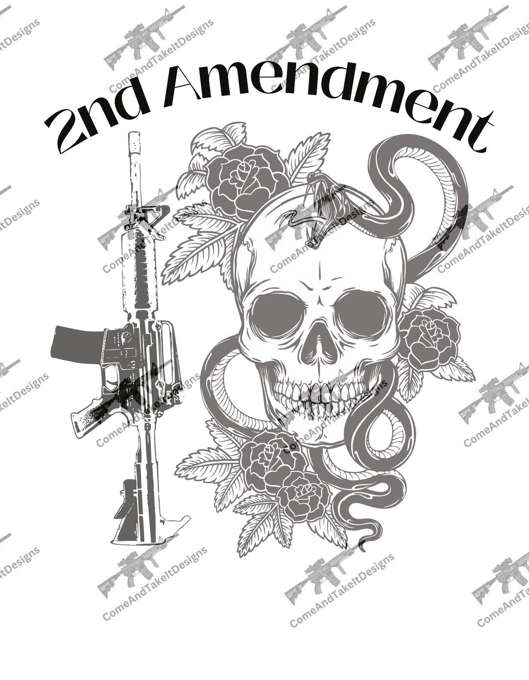 2nd Amendment Skull - Etsy