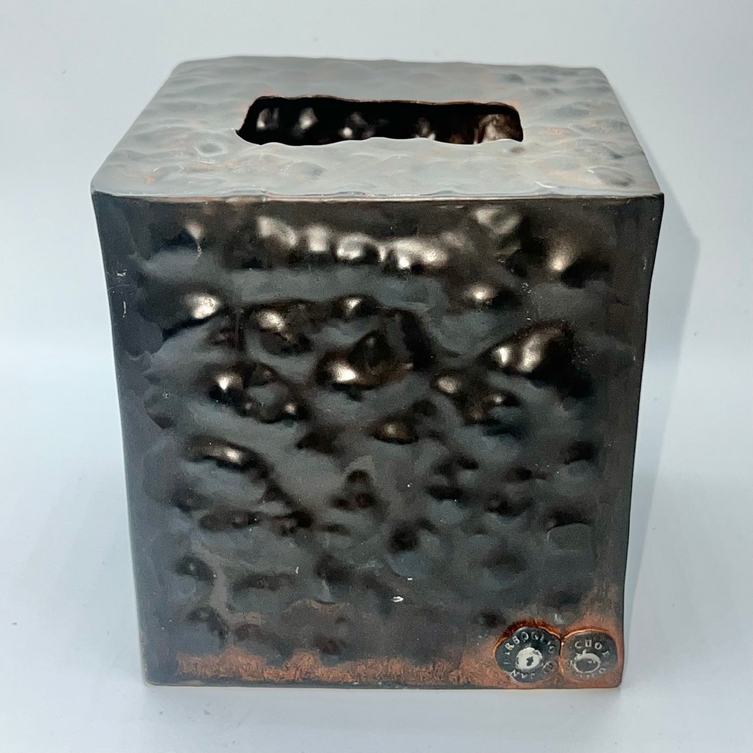 JAN BARBOGLIO Hammered Tissue Box Cover - Etsy