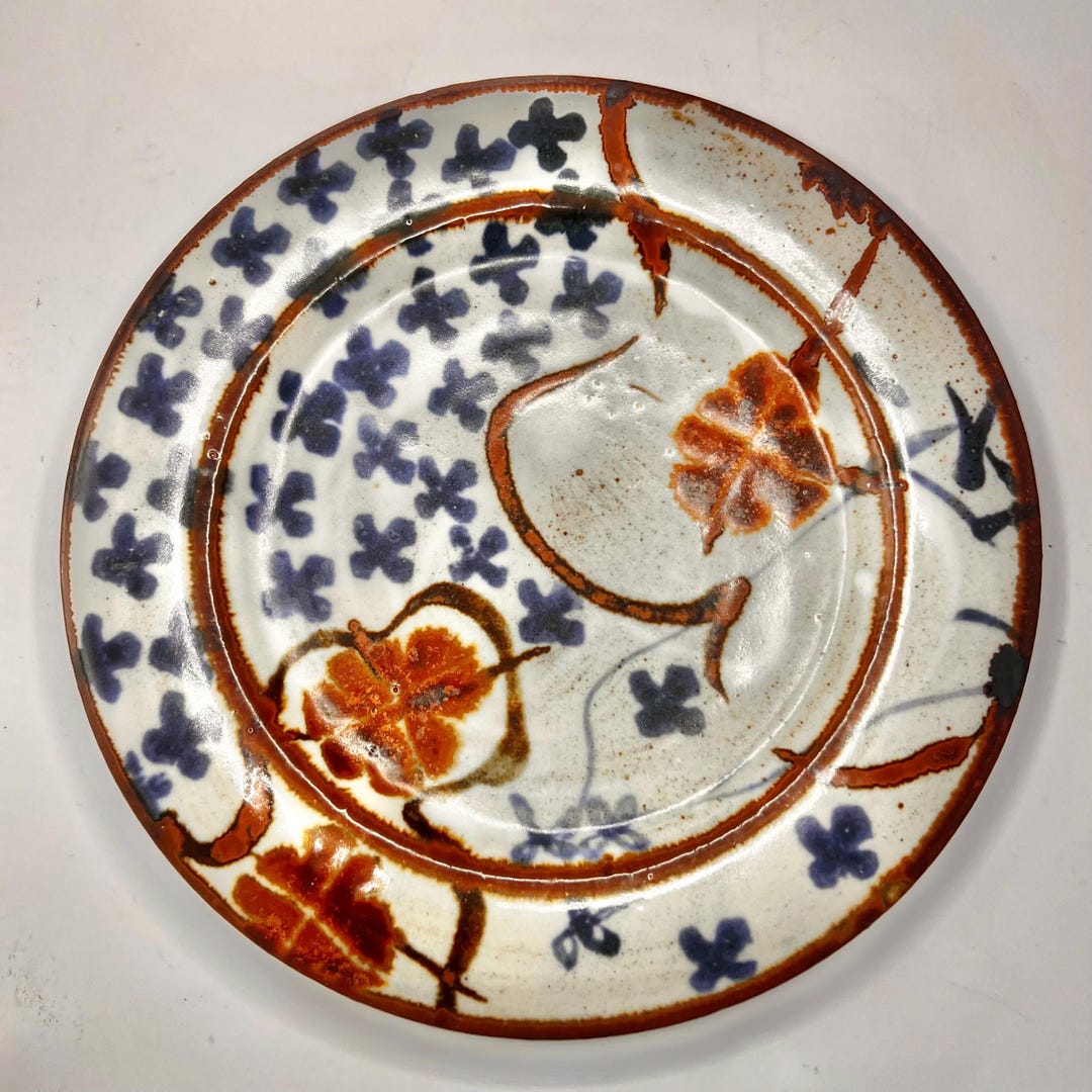 John Glick Mid Century Modern Plum Tree Pottery Plate – 9.5” Studio Art ...