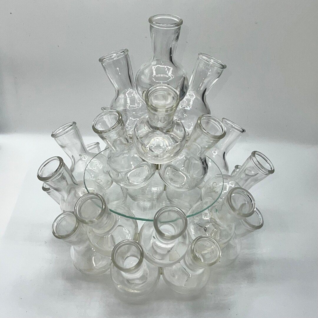 Vintage Clear Glass Bud Vase Stacking Vase Propagation Station - Etsy