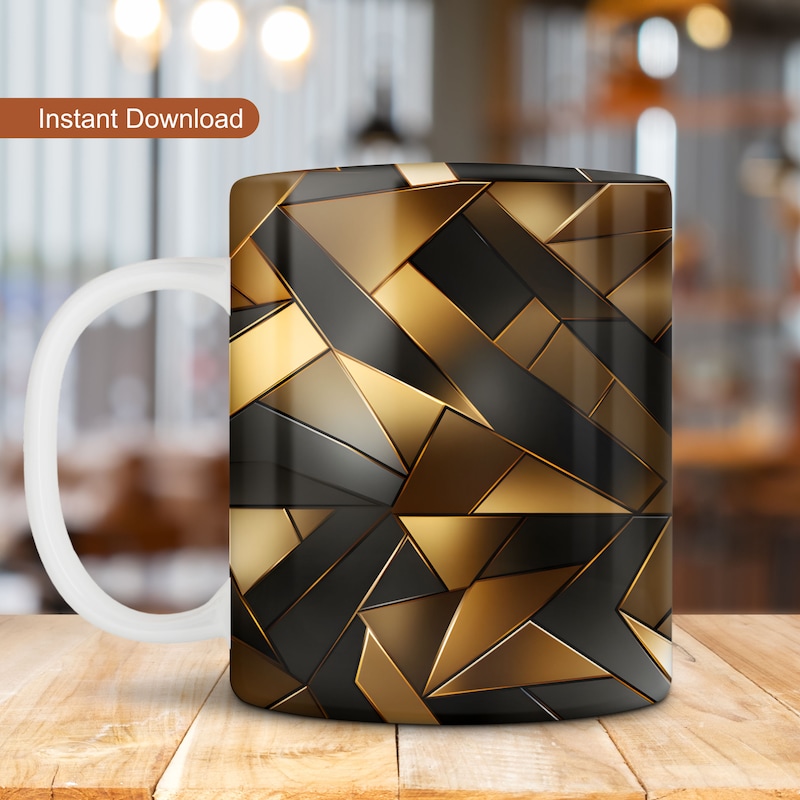 Geometric Mug - Etsy