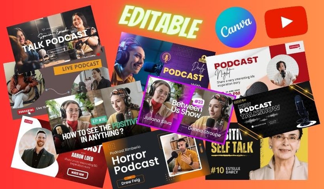 Multiple Youtube Thumbnail Templates Youtube Thumbnail DIY - Etsy