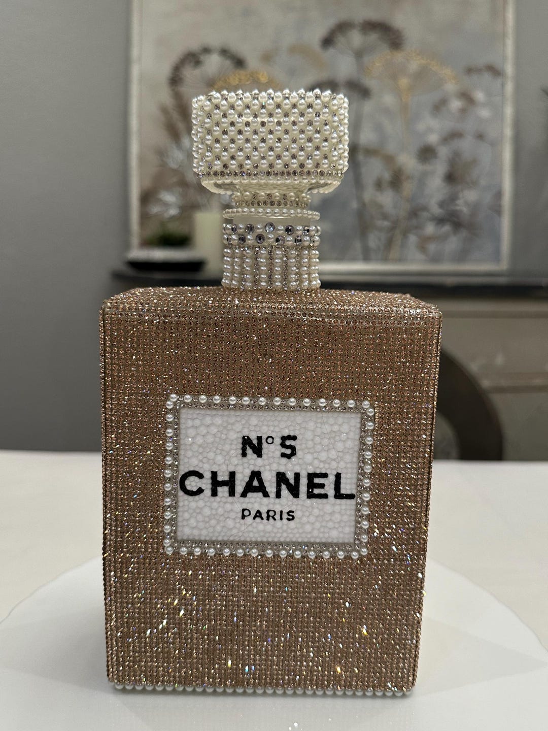 Bedazzled Sparkly Bling Chanel Decor Bottle - Etsy