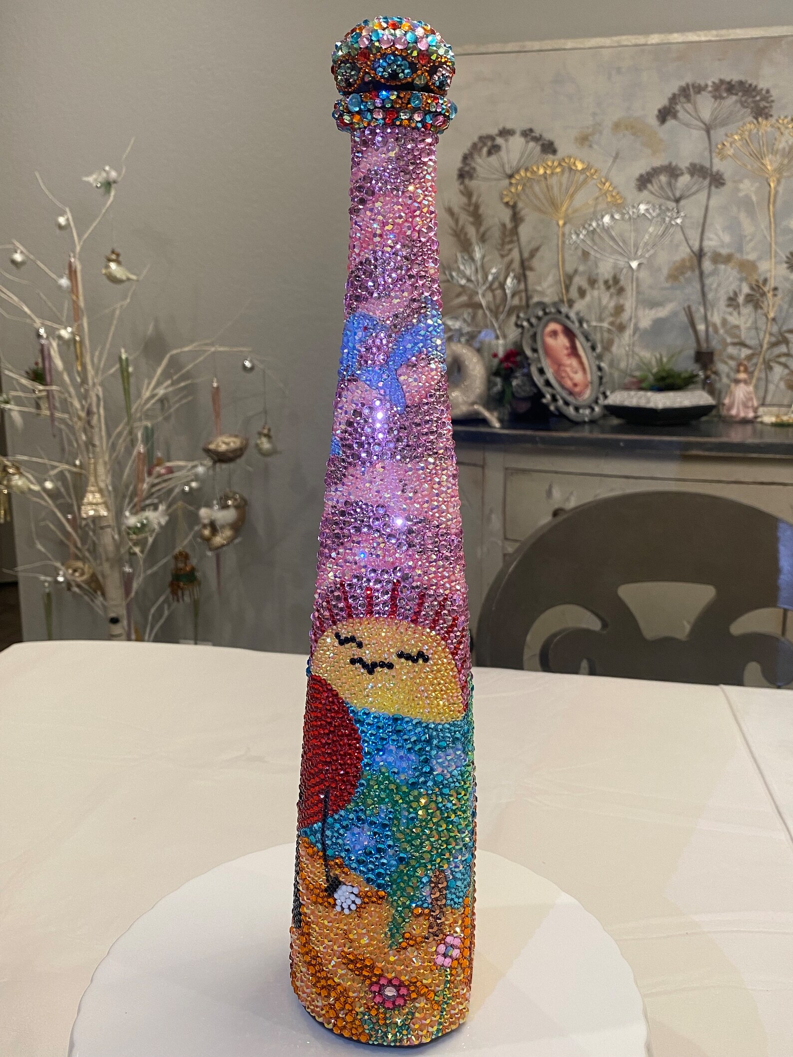 Bedazzled Sparkly Bling Bad Bunny Don Julio 1942 Tequila Bottle (empty ...