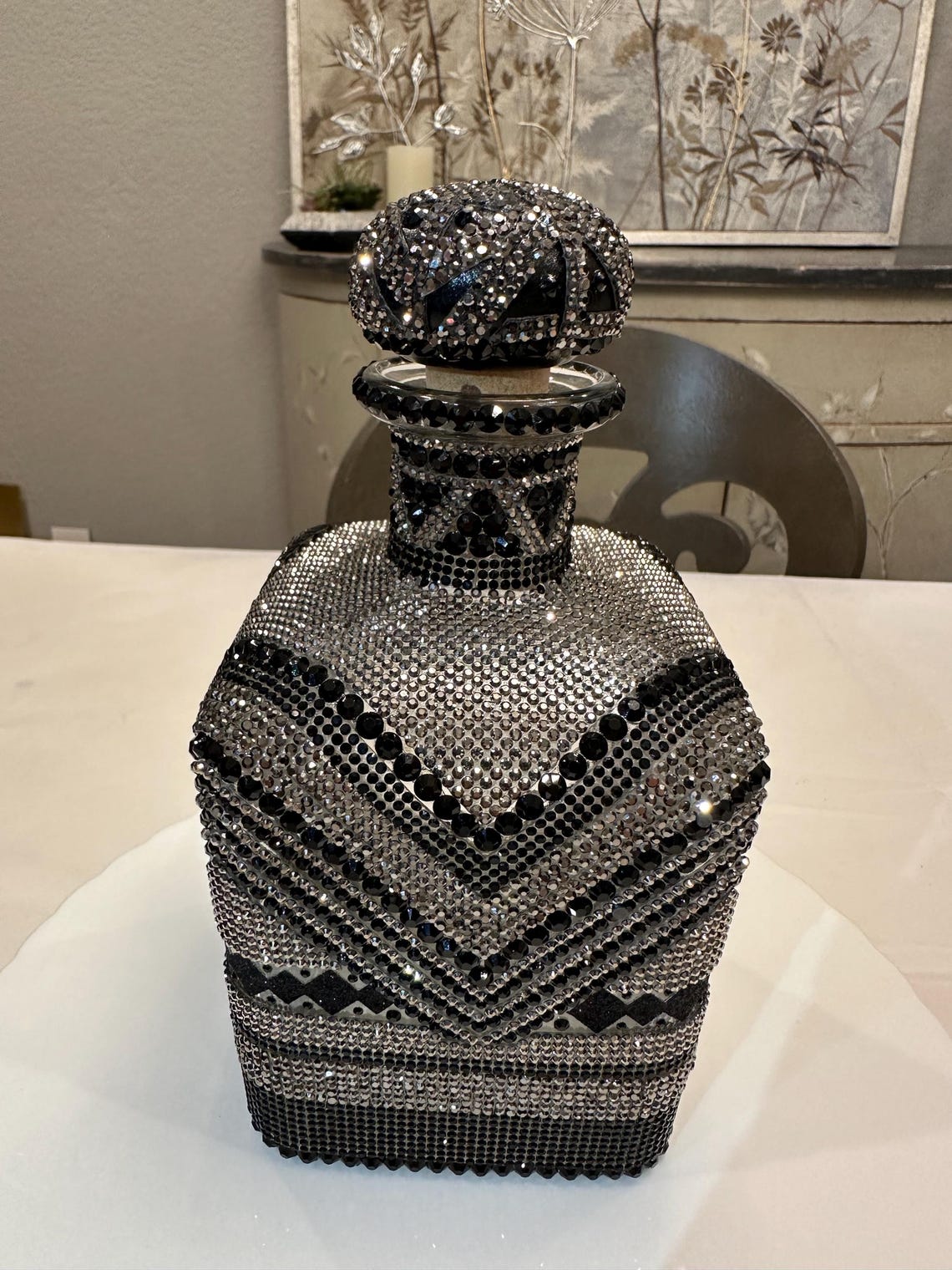 Bedazzled Sparkly Bling Black and Silver Don Julio 70 Tequila Bottle (empty) - Etsy