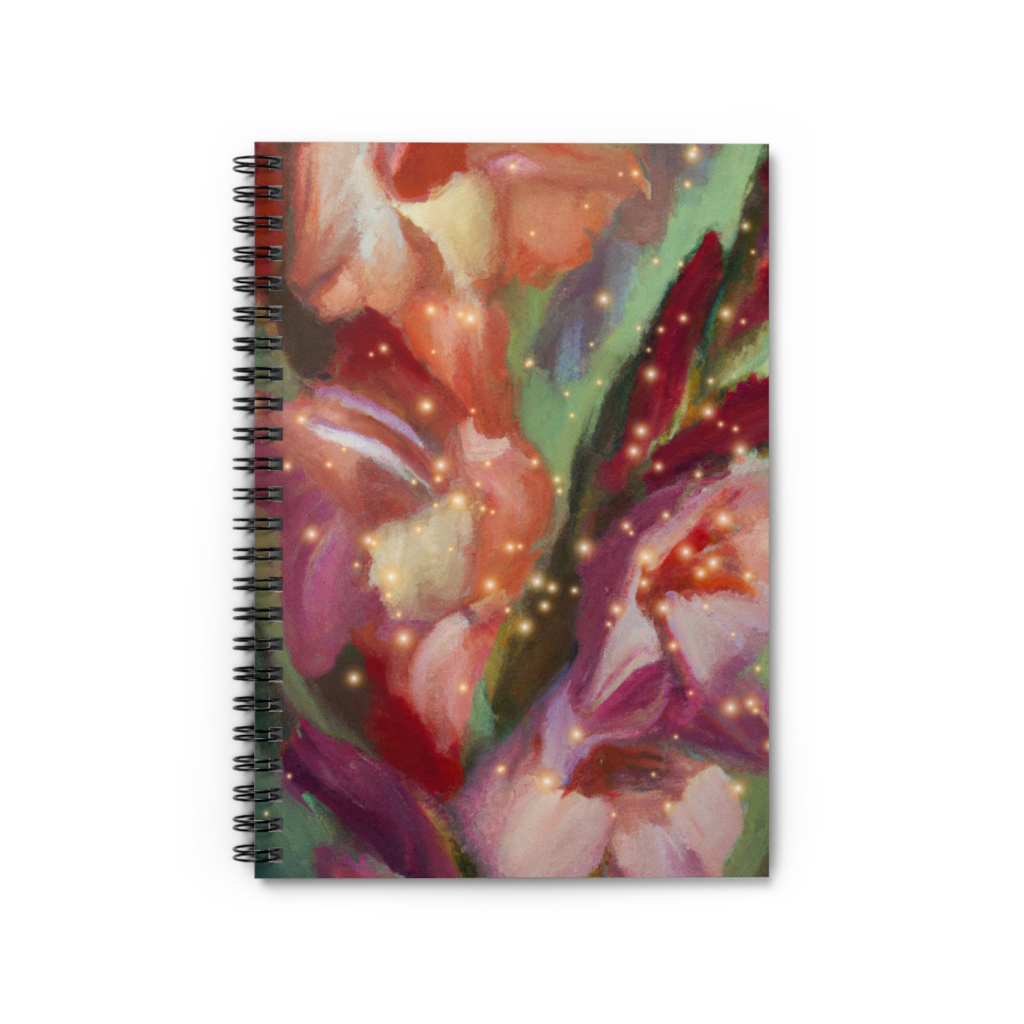 Gladiolus Impressionist Flower Spiral Notebook Ruled Line Journal Gift ...