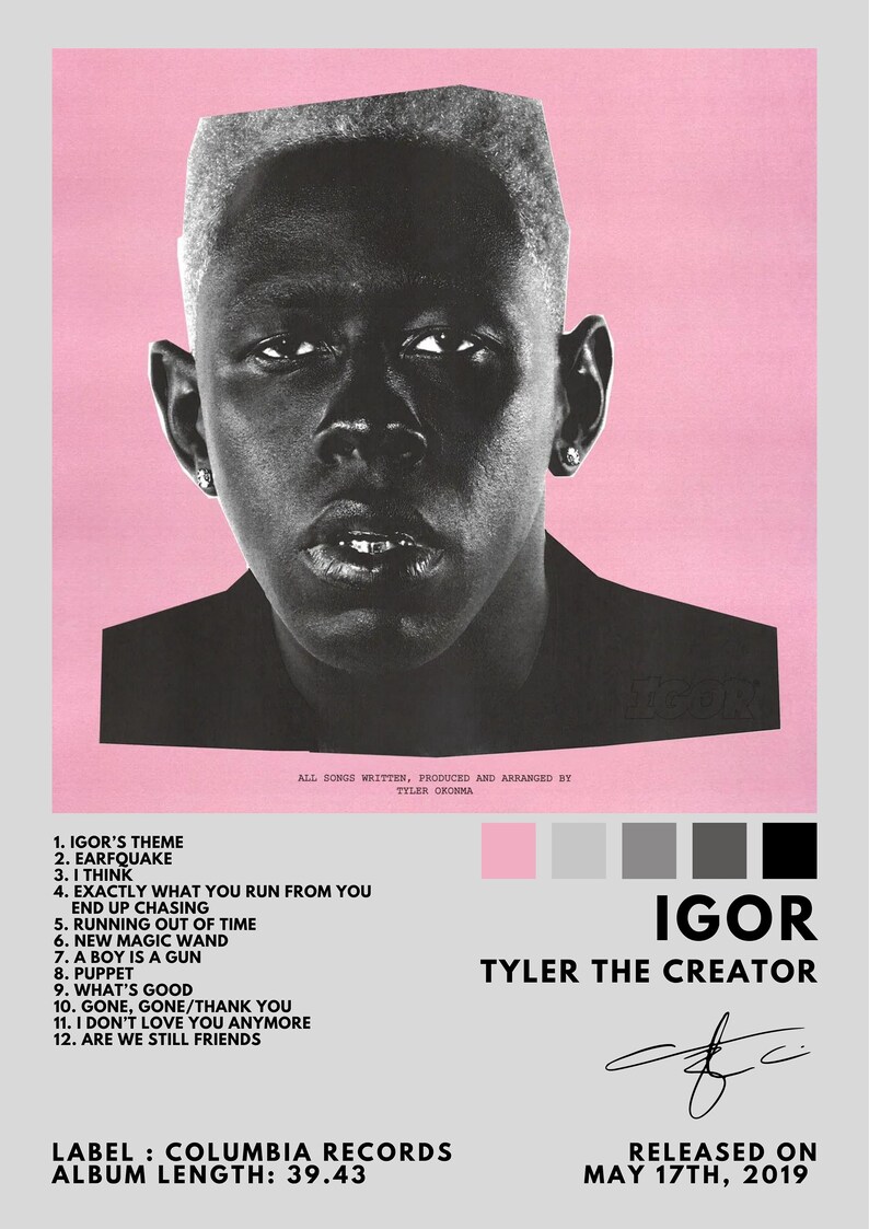 Tyler the Creator IGOR Album Digital Poster, Digital Download, Print ...