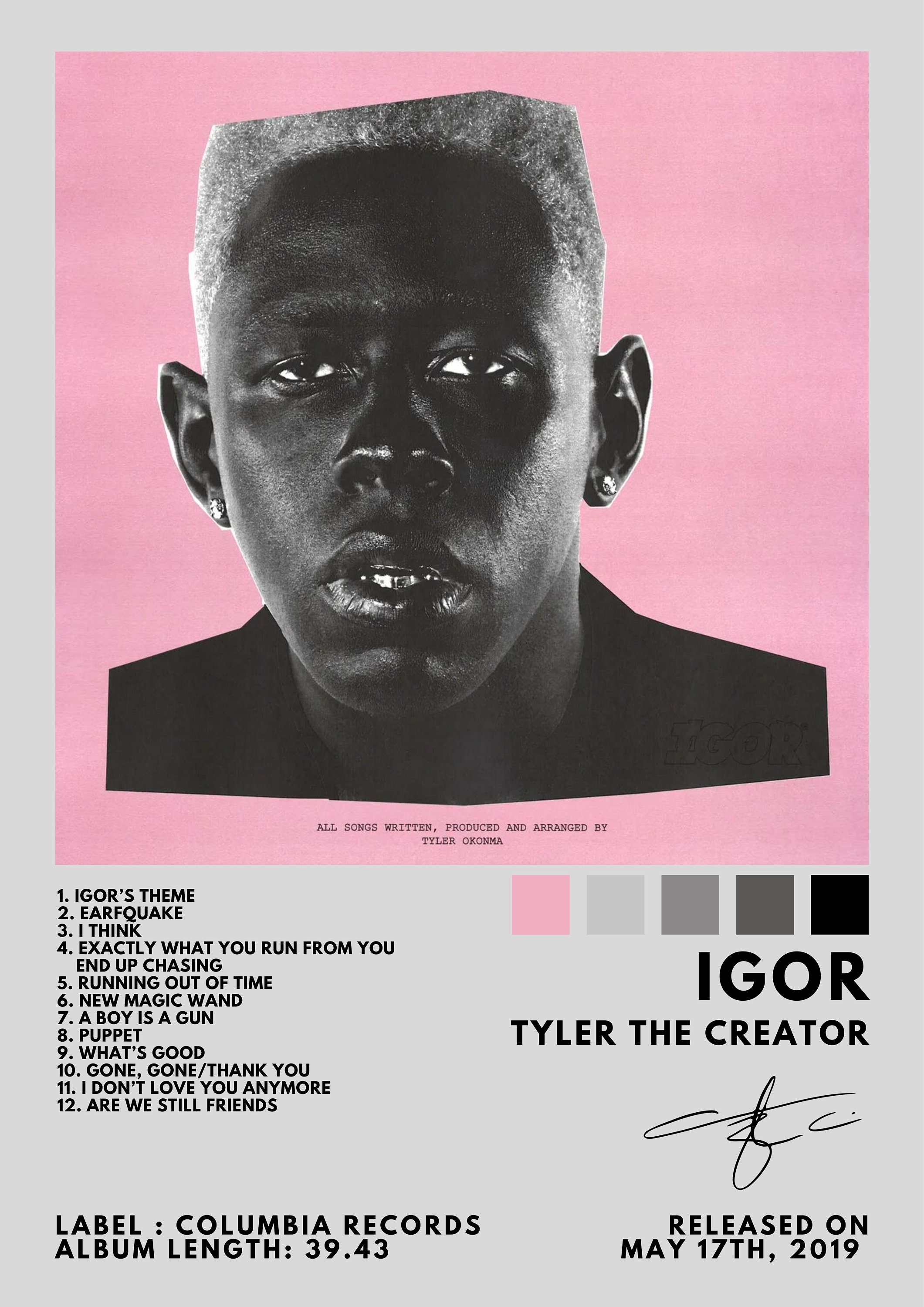 Tyler the Creator IGOR Album Digital Poster, Digital Download, Print ...