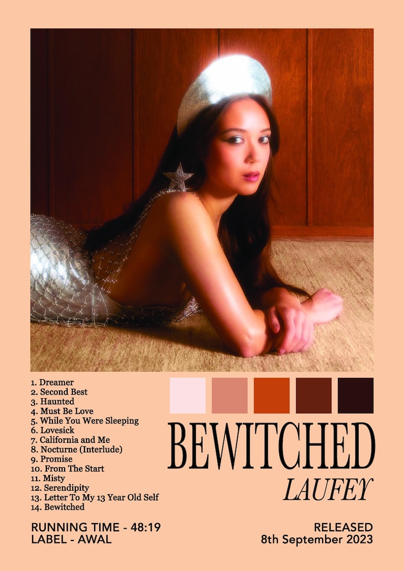 Laufey - Bewitched Album Poster Print, Digital Album Cover Poster, Music Cover Poster, Laufey ...