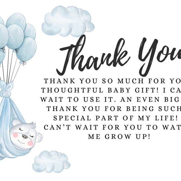 Pre Printed Thank You Cards Printable - Etsy