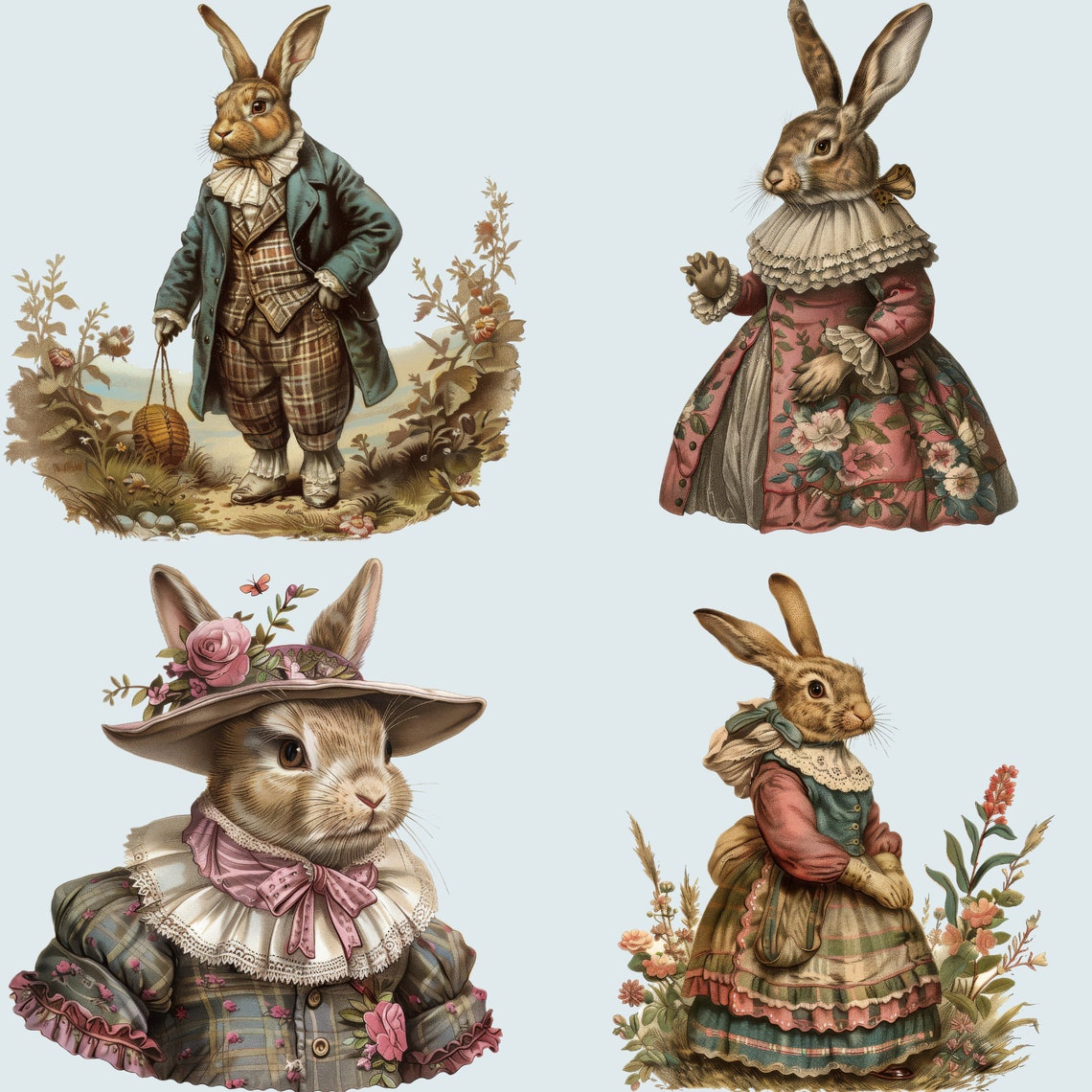 Vintage Victorian Easter Bunnies, Easter Rabbit, Victorian Easter Bunny ...