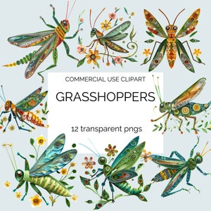 Grasshopper Clipart, Bug, Insect, Paper Quilling, Nursery Decor ...