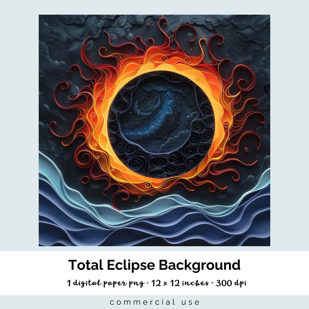 Total Eclipse, Solar Eclipse, Digital Paper, Background, Backdrop ...