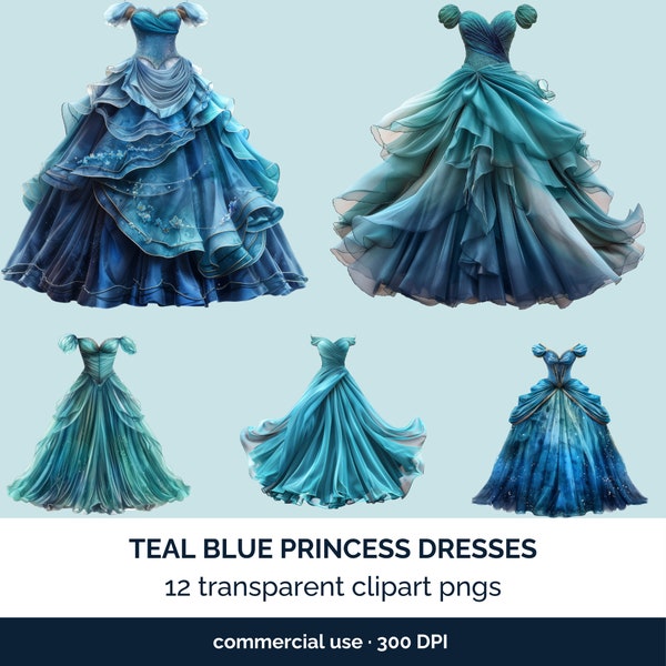 Teal Prom Dresses - Etsy