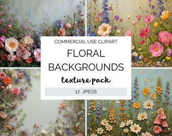 Floral Backgrounds - Etsy