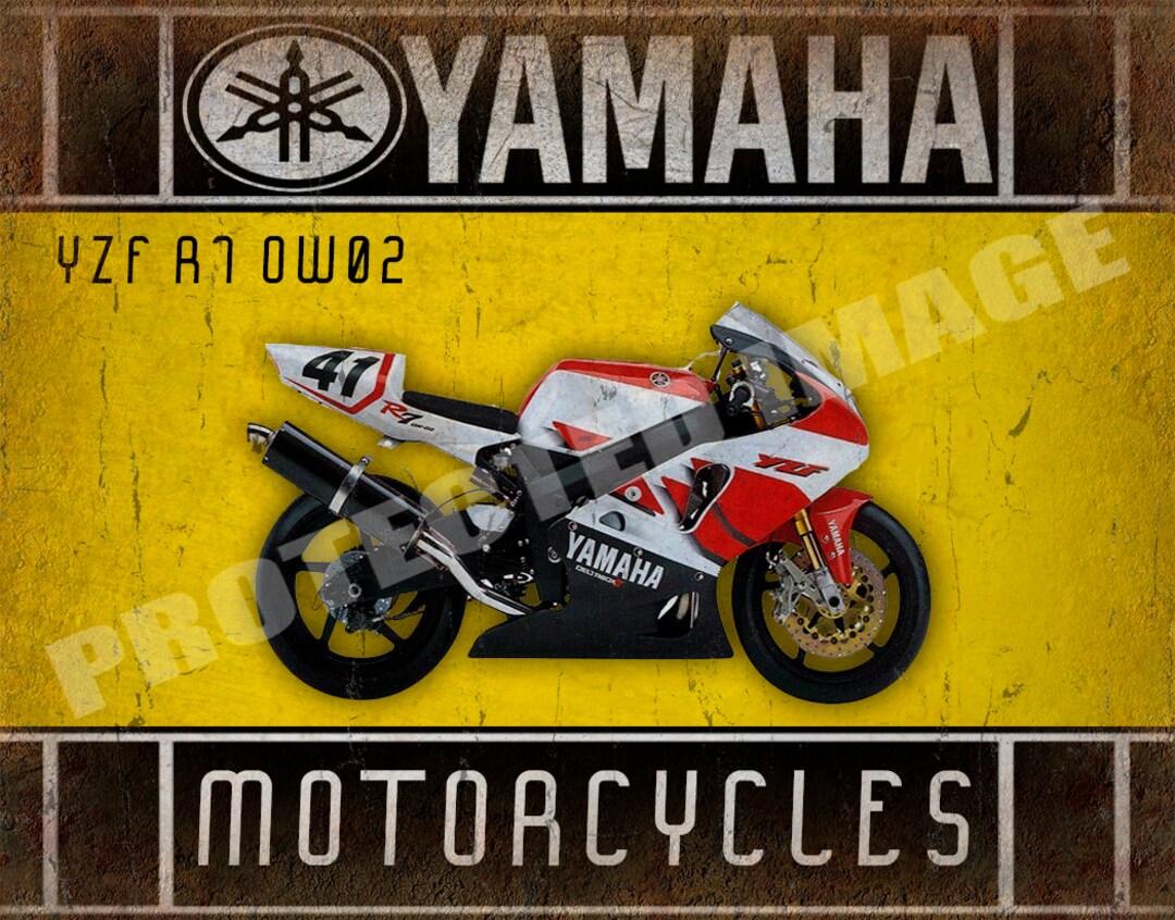 YAMAHA YZF R7 OW02 1999 Vintage Retro Style Motorcycle , Metal , Tin ...