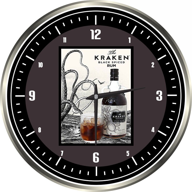 Kraken Rum Wall Clock , Perfect Decoration for Any Pub , Bar 25cm ...