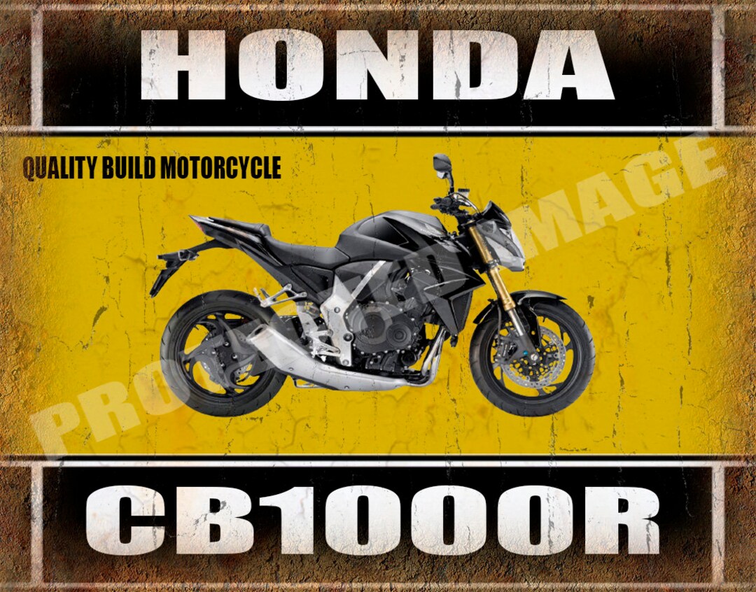 HONDA CB1000R Vintage Retro Style Motorcycle , Metal , Tin Sign ...
