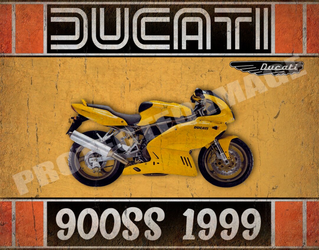 DUCATI 900SS 1999 Vintage Retro Style Motorcycle , Metal , Tin Sign ...