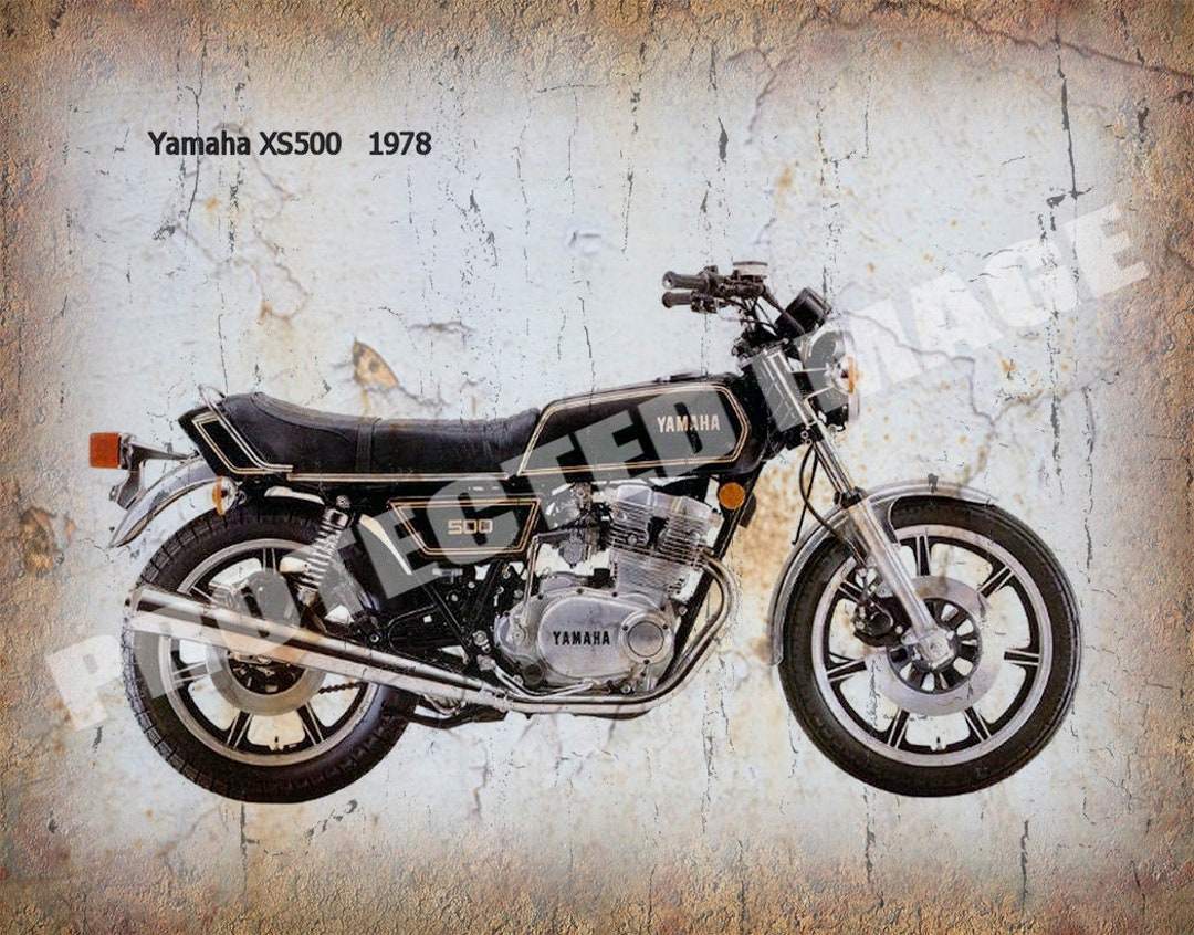 YAMAHA XS500 1978, Vintage Retro Style Motorcycle , Metal , Tin Sign ...