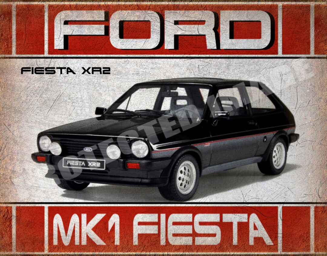 Ford Fiesta , Vintage Retro Style , Metal , Tin Sign , Poster Wall ...