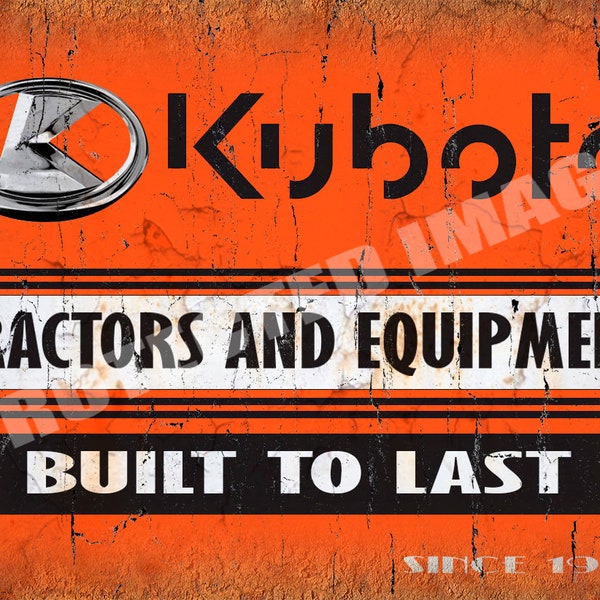 Kubota Tractors Sign - Etsy